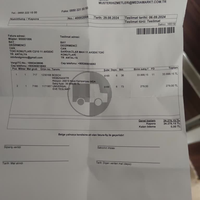 Media Markt Eve Teslimat Şikayetleri - Şikayetvar