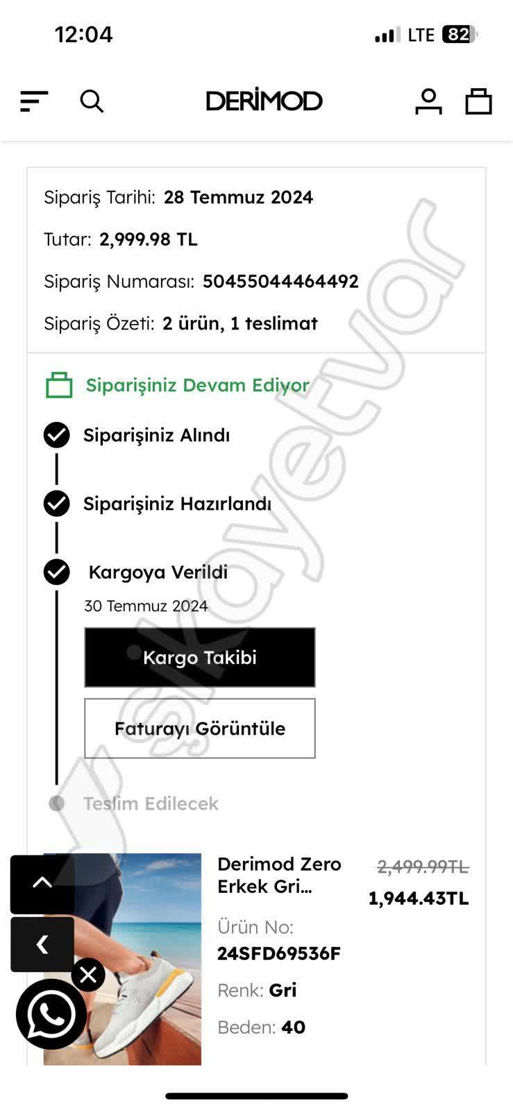 Derimod Kötü Alışveriş Deneyimi - Şikayetvar