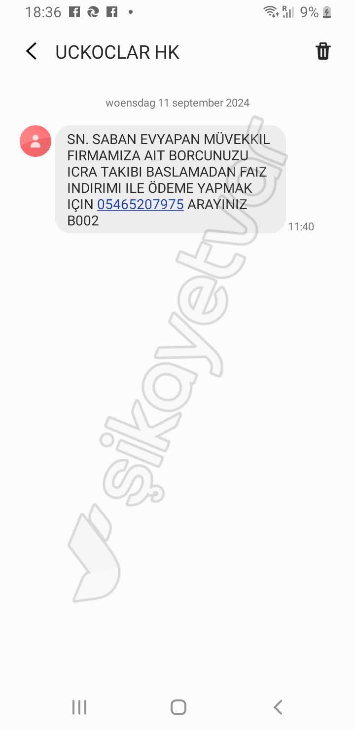 UCKOCLAR HK (SMS) Uckoclar Hk Hakkında Şikayetim Var. - Şikayetvar