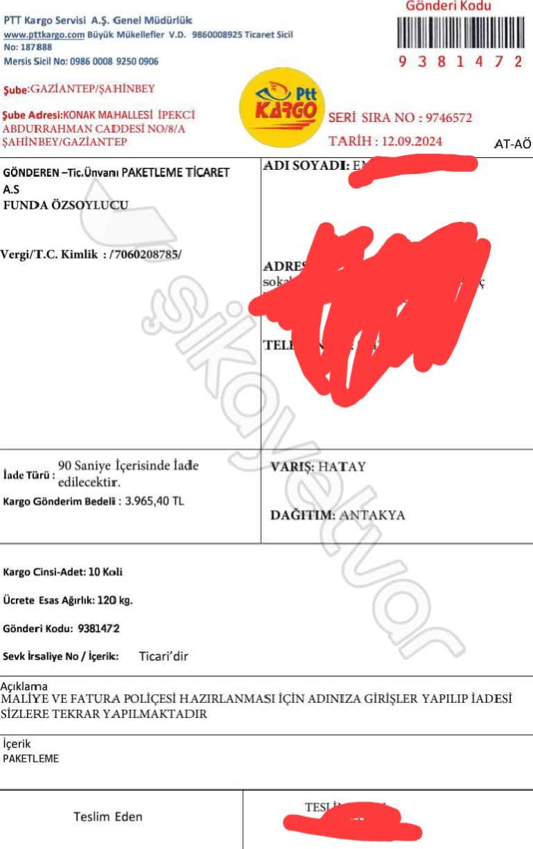 Evde Ekişi Paketleme Her Yerde Bu Olmaz Ya İnsanlık Kalmamış - Şikayetvar