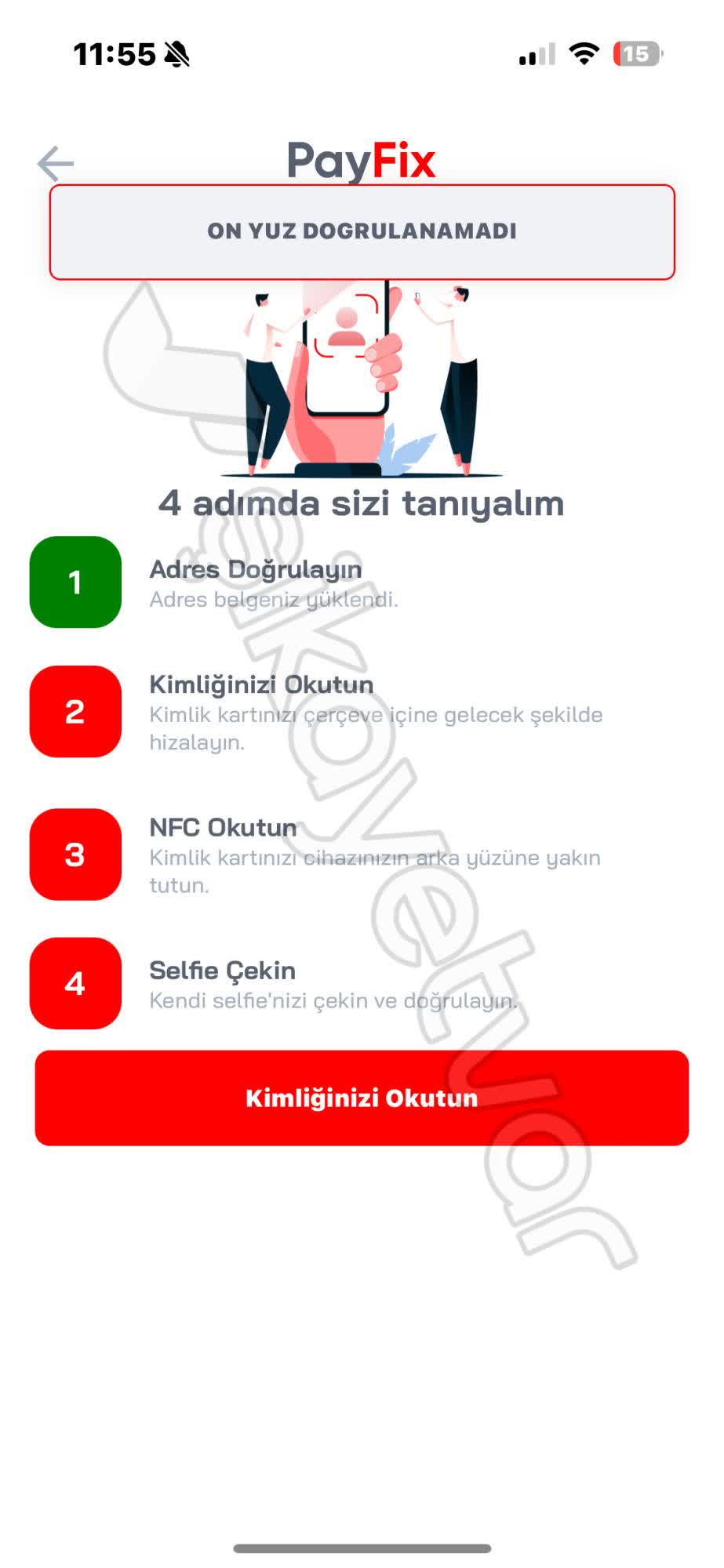 PayFix Kimlik Ön Doğrulanamadı - Şikayetvar