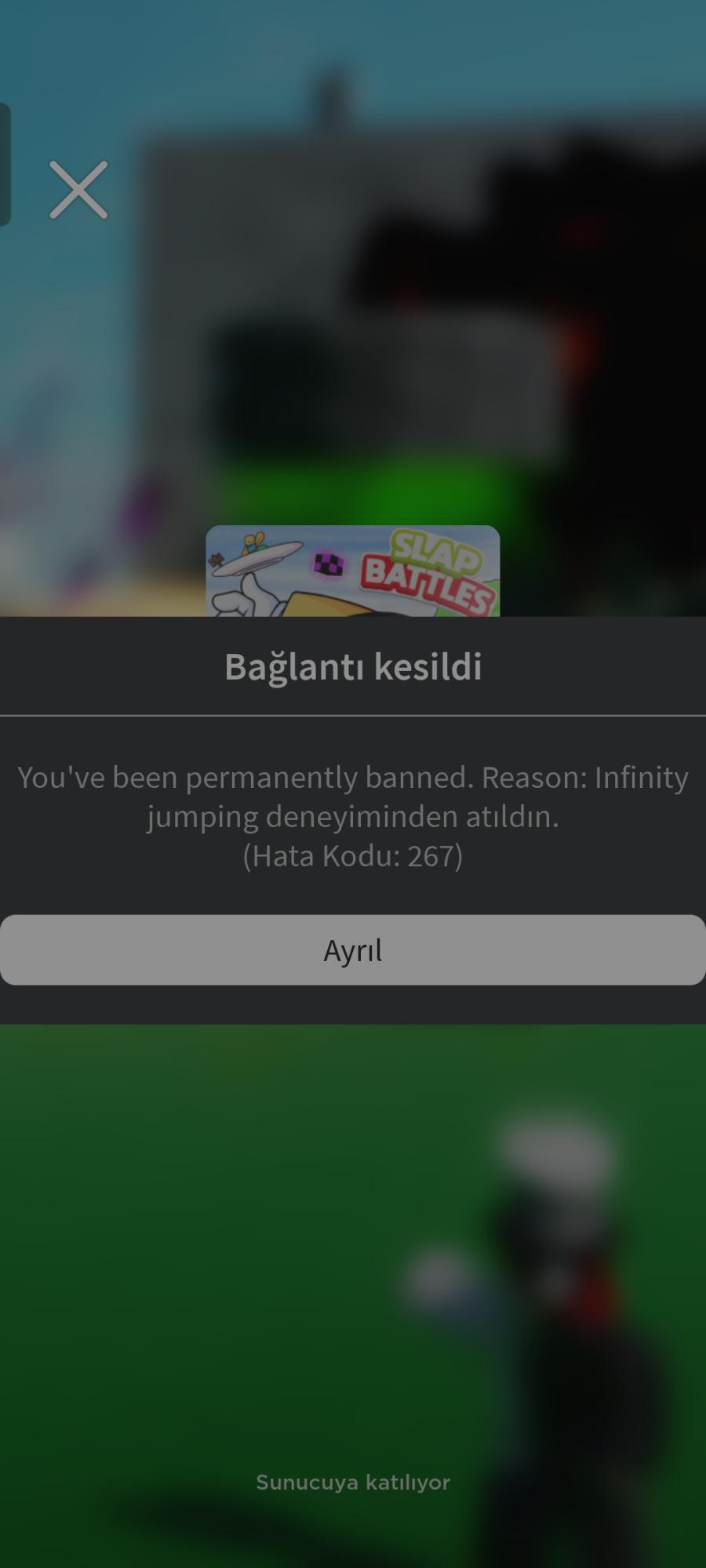 ROBLOX Slap Battles - Apelación de Baneo por Saltos Infinitos - Xolvie