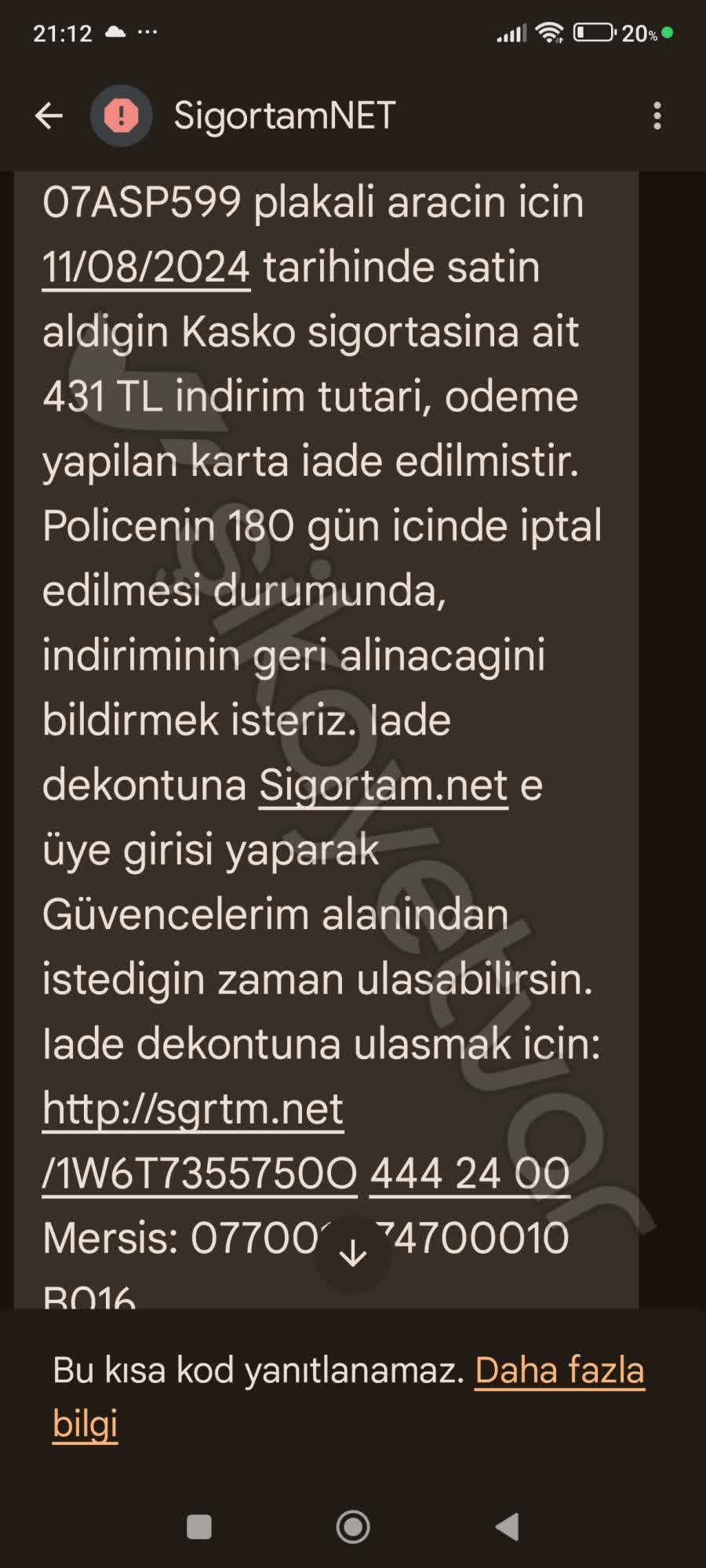 Sigortam.net İndirim Uygulandı Dekont Atıldı Ama Gelen İndirim Yok ...