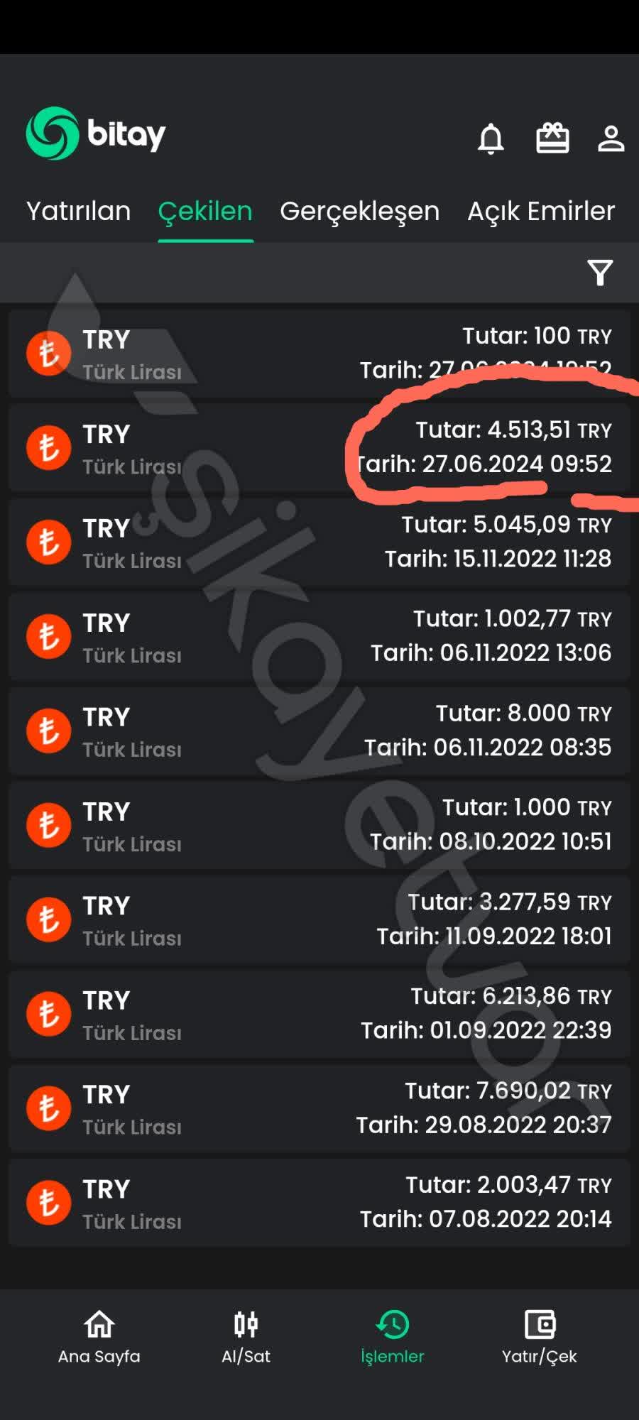 Bitay Tl Çekim Sorunu - Şikayetvar