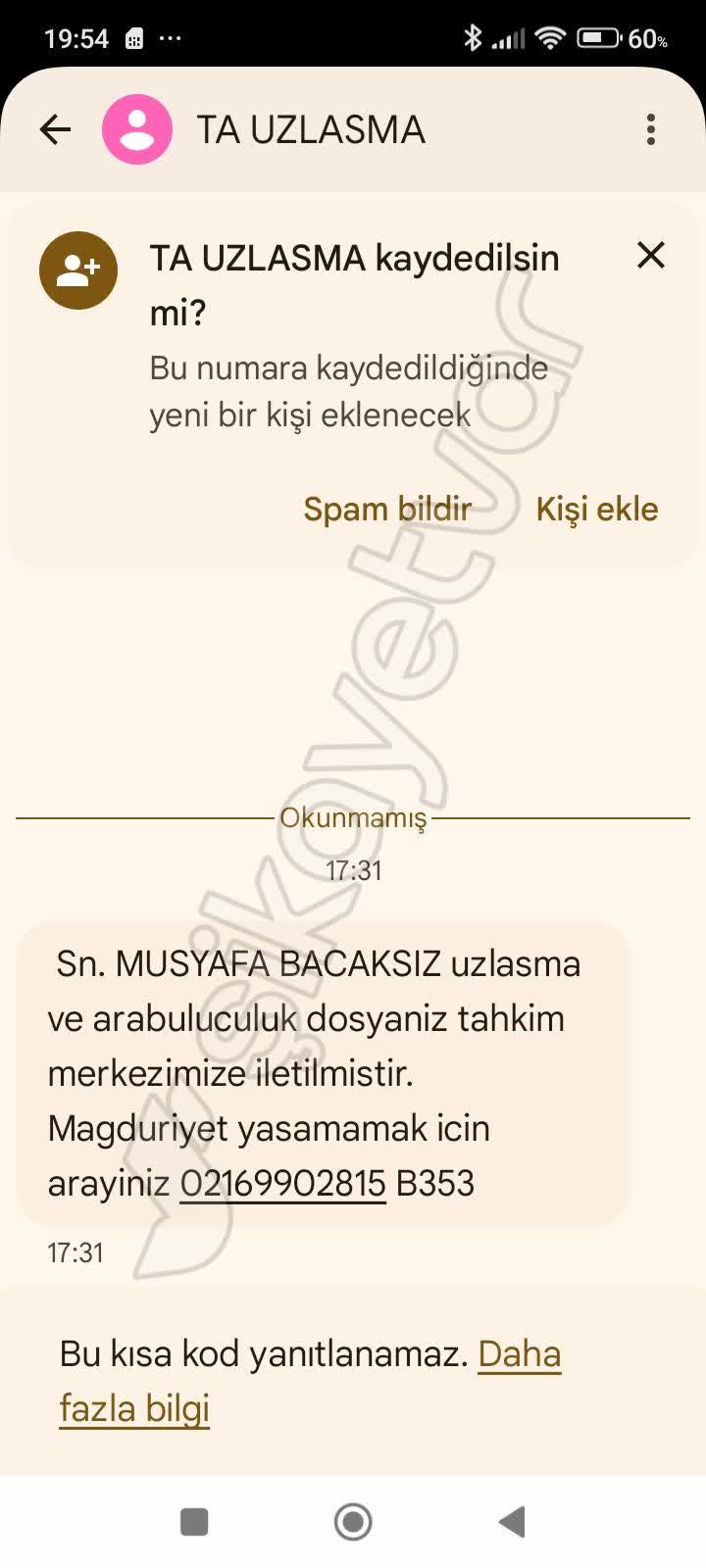 TA UZLASMA (SMS) Ta Uzlaşma Hakkında - Şikayetvar
