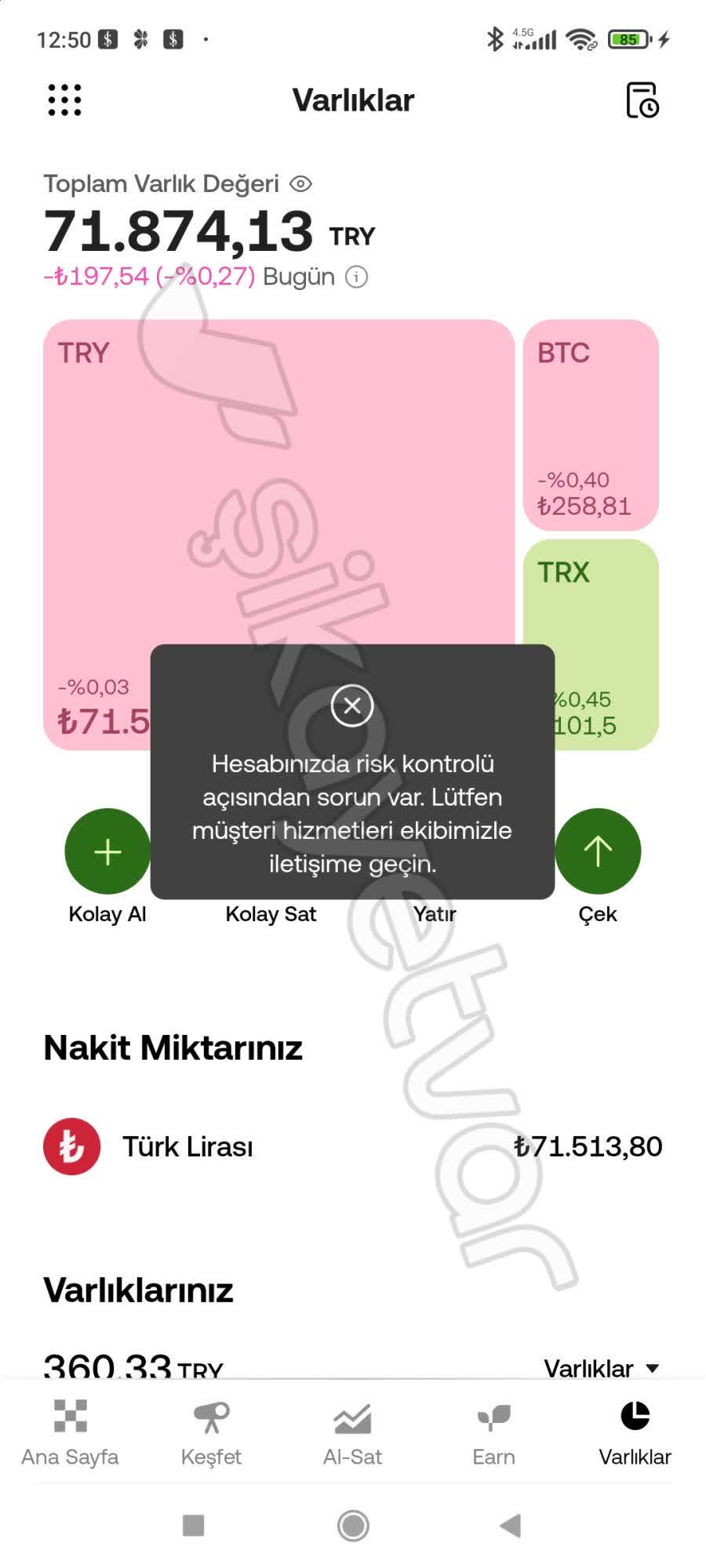 OKX Tr Para Yatırdım Hata Alıyorum - Şikayetvar