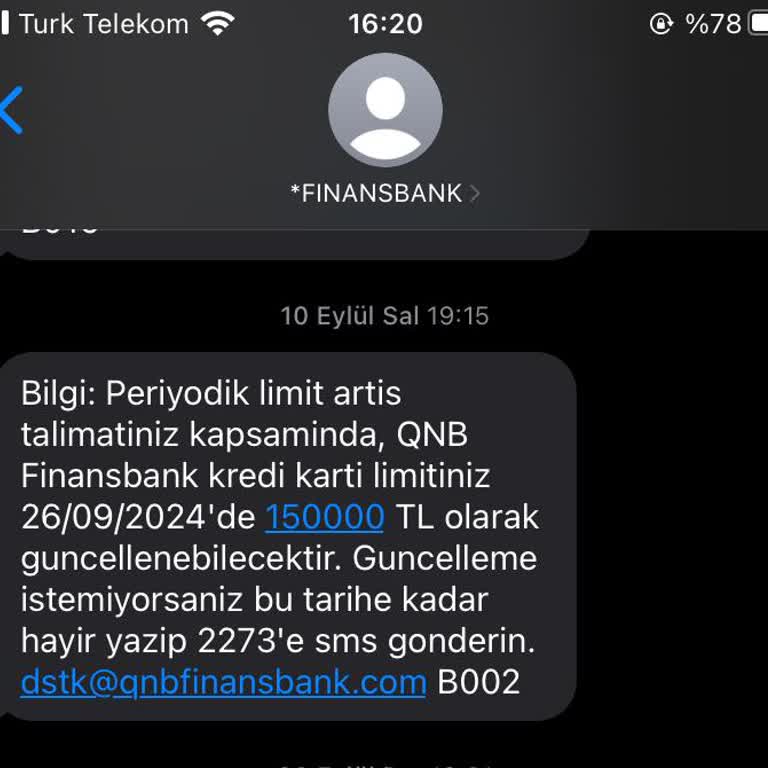 QNB Türkiye Periyodik Limit Artışı Şikayetleri - Şikayetvar