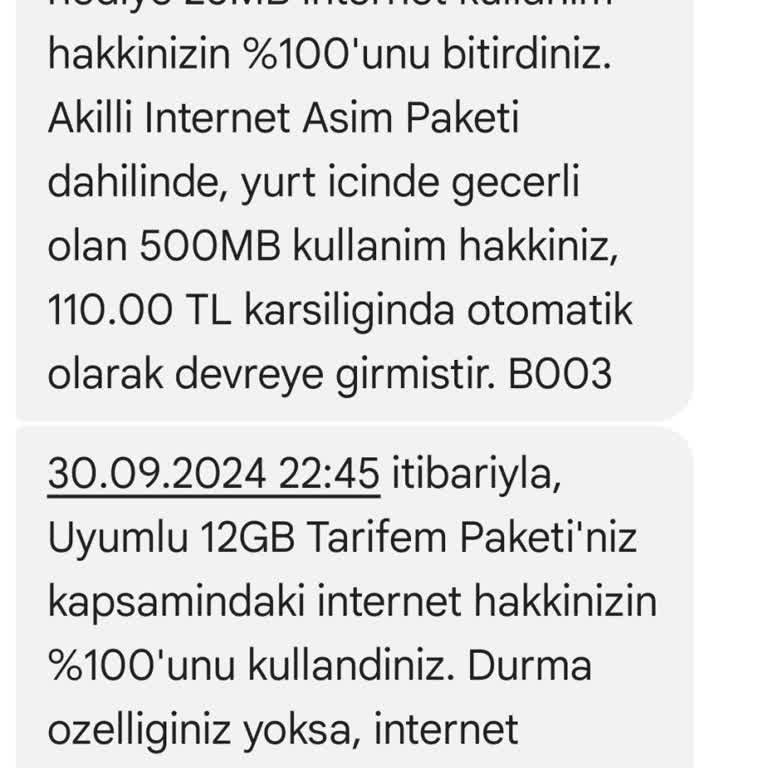 Vodafone Gündüz Kuşağı İnternet Paketi Şikayetleri - Şikayetvar