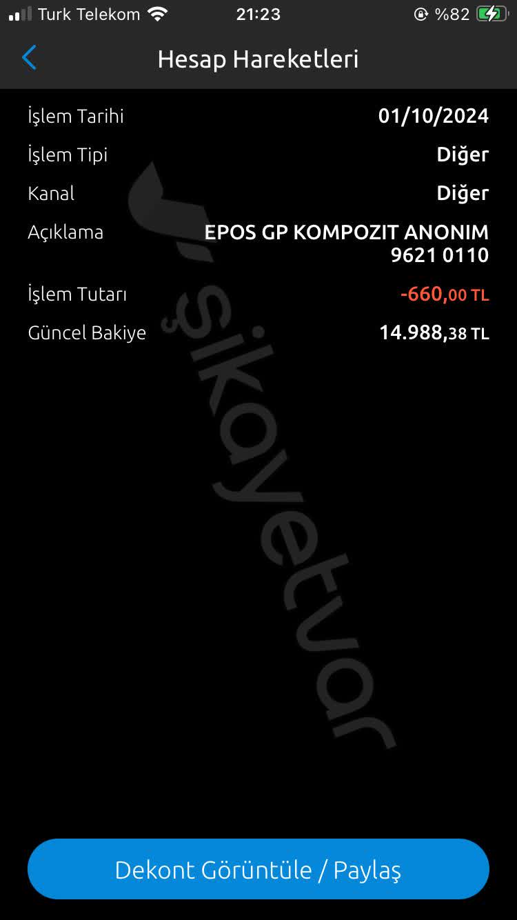 Gp Kompozit Ödeme Sorunu Ve Müşteri Hizmetleri Cevapsızlığı - Şikayetvar