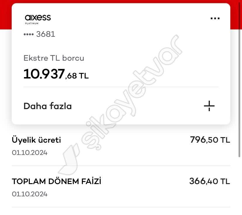 Akbank Axess Platinum Kartıma Bilgi Vermeden Yıllık Ücret Yansıtıldı ...