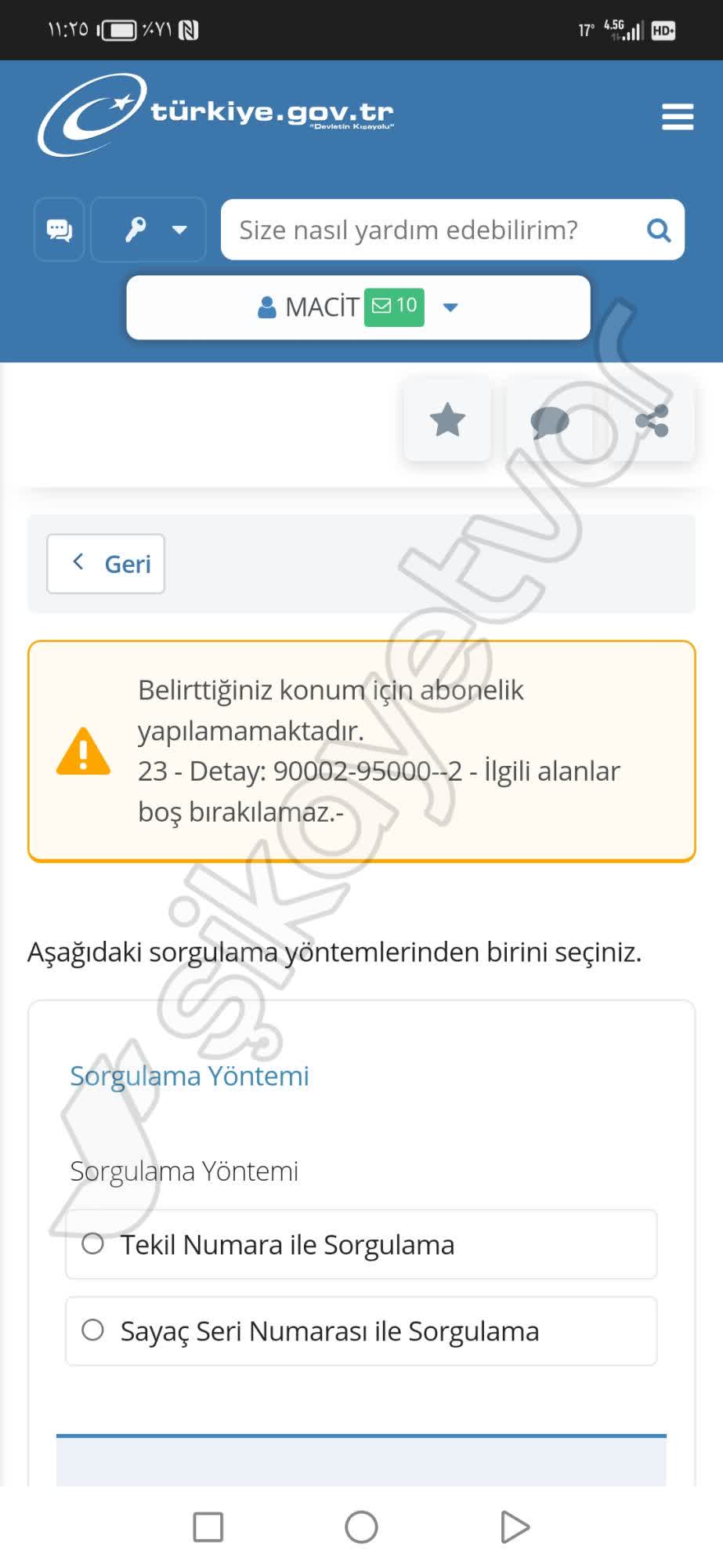 e-Devlet | Turkiye.gov.tr E-Devlet Abonelik Başvurusu Sürekli Hata ...