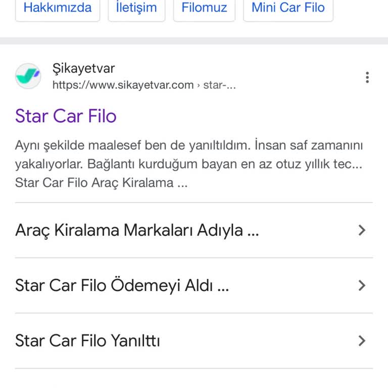 Star Car Filo Müşteri Hizmetlerinde Saygı Sorunu - Şikayetvar