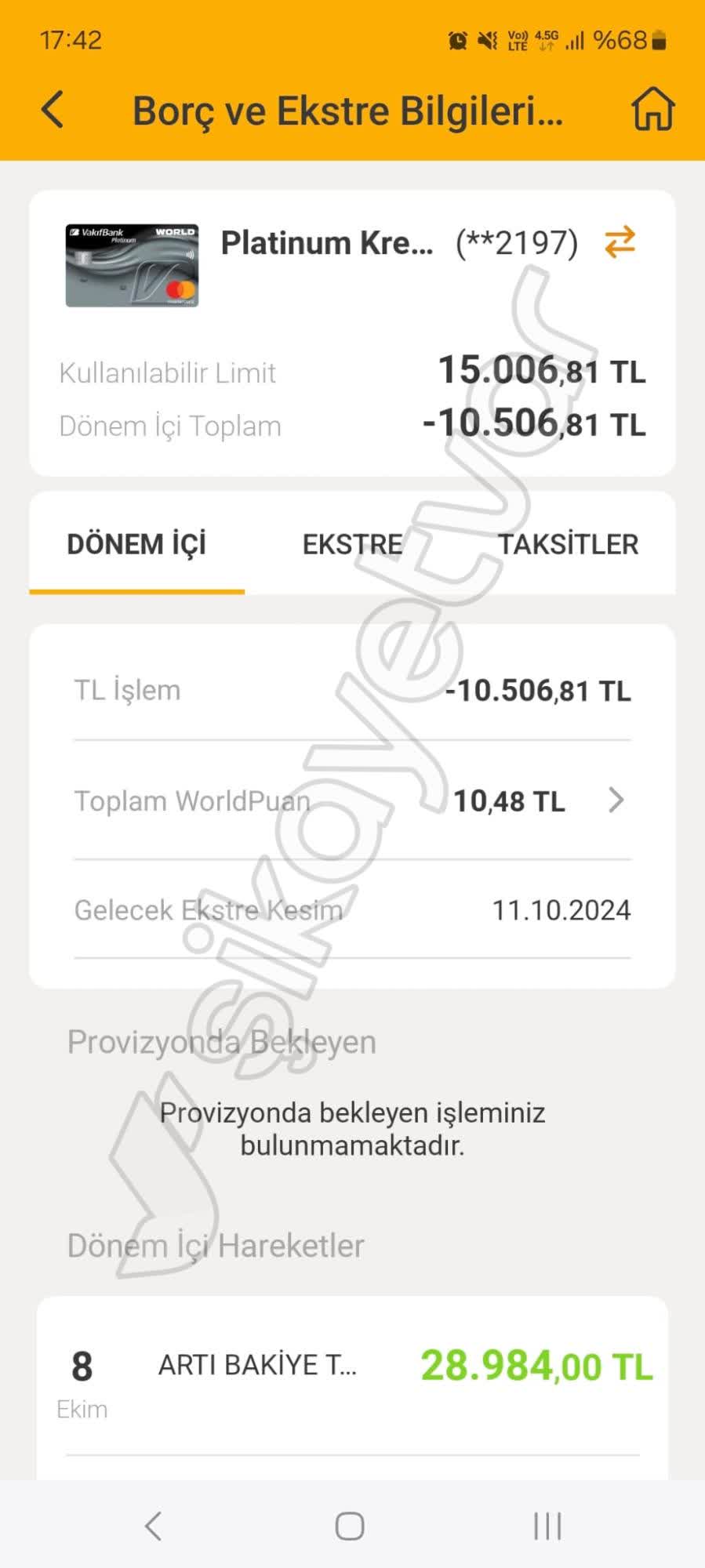 VakıfBank Kredi Kartı İşlemlerinde Yaşanan Tutarsızlıklar Ve Sorunlar - Şikayetvar