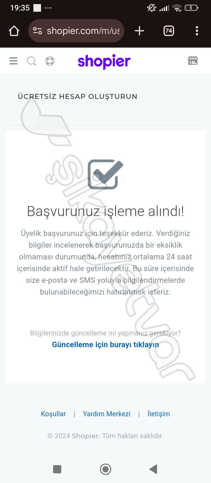 Shopier Hesabım Hâlâ Aktif Değil - Şikayetvar