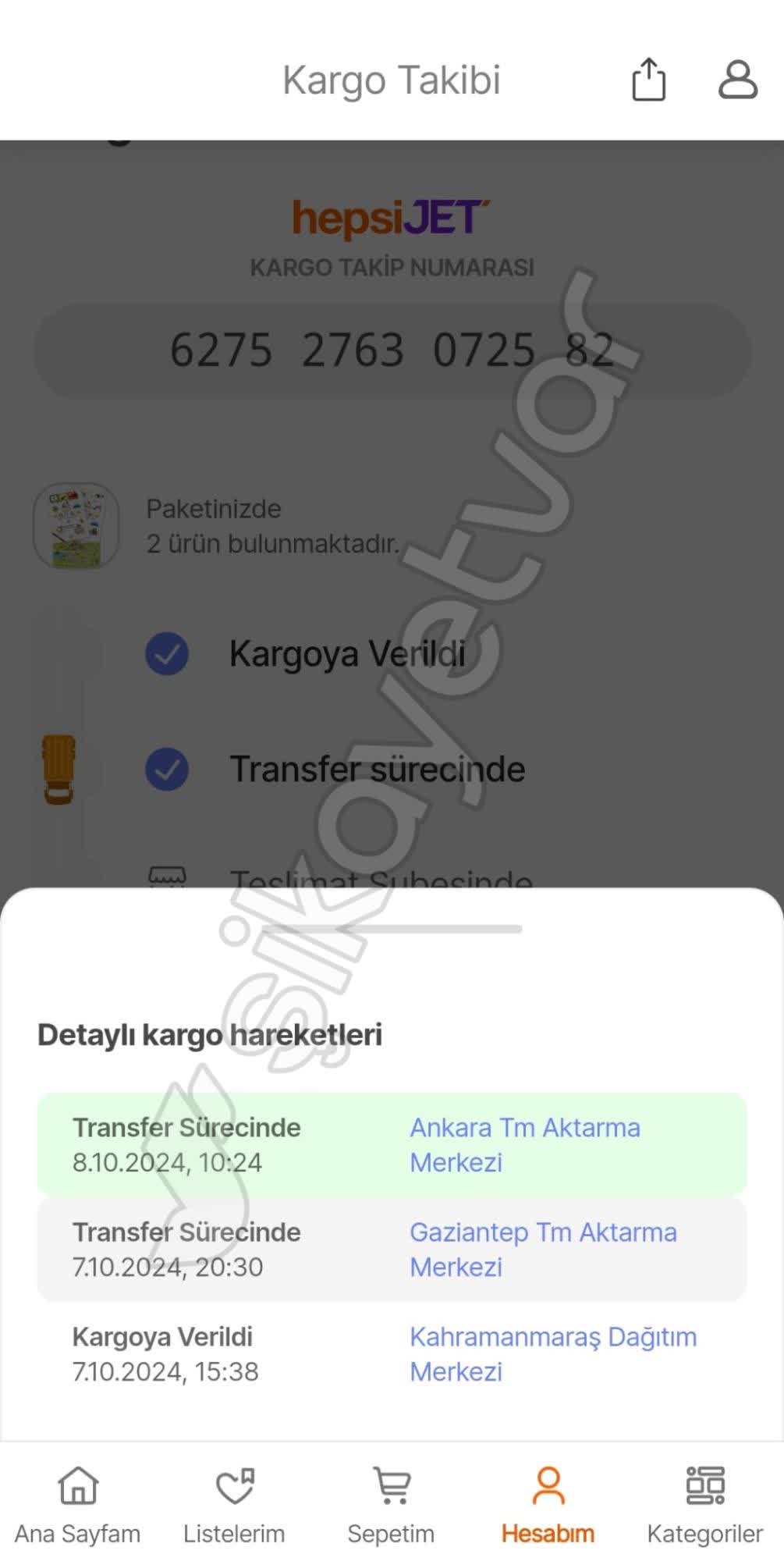 Kargom Nerede? Hepsiburada Teslimat Sorunu - Şikayetvar