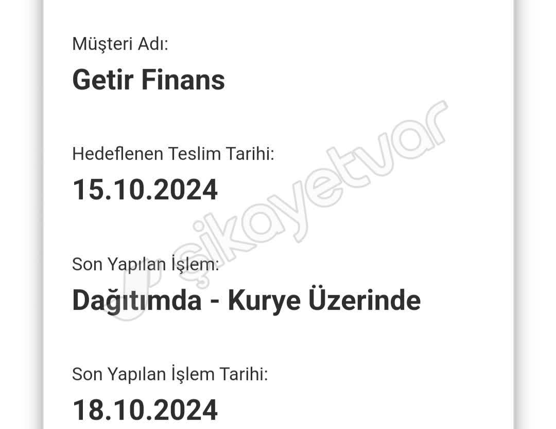 Teslimat Gecikmesi Ve İletişim Sorunları: Getirfinans Ve AGT Kurye İle ...