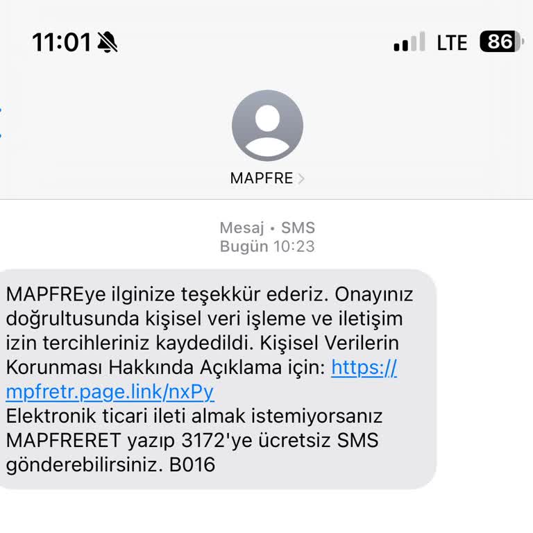Mapfre Sigorta Mapfre İzinsiz Veri İşleme Şoku - Şikayetvar