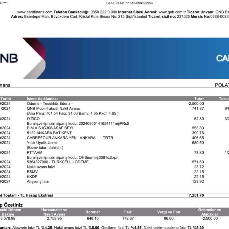 QNB Türkiye Findeks Raporunda Güncellenmeyen 1 TL Risk Kredi Başvurularımı Etkiliyor - Şikayetvar