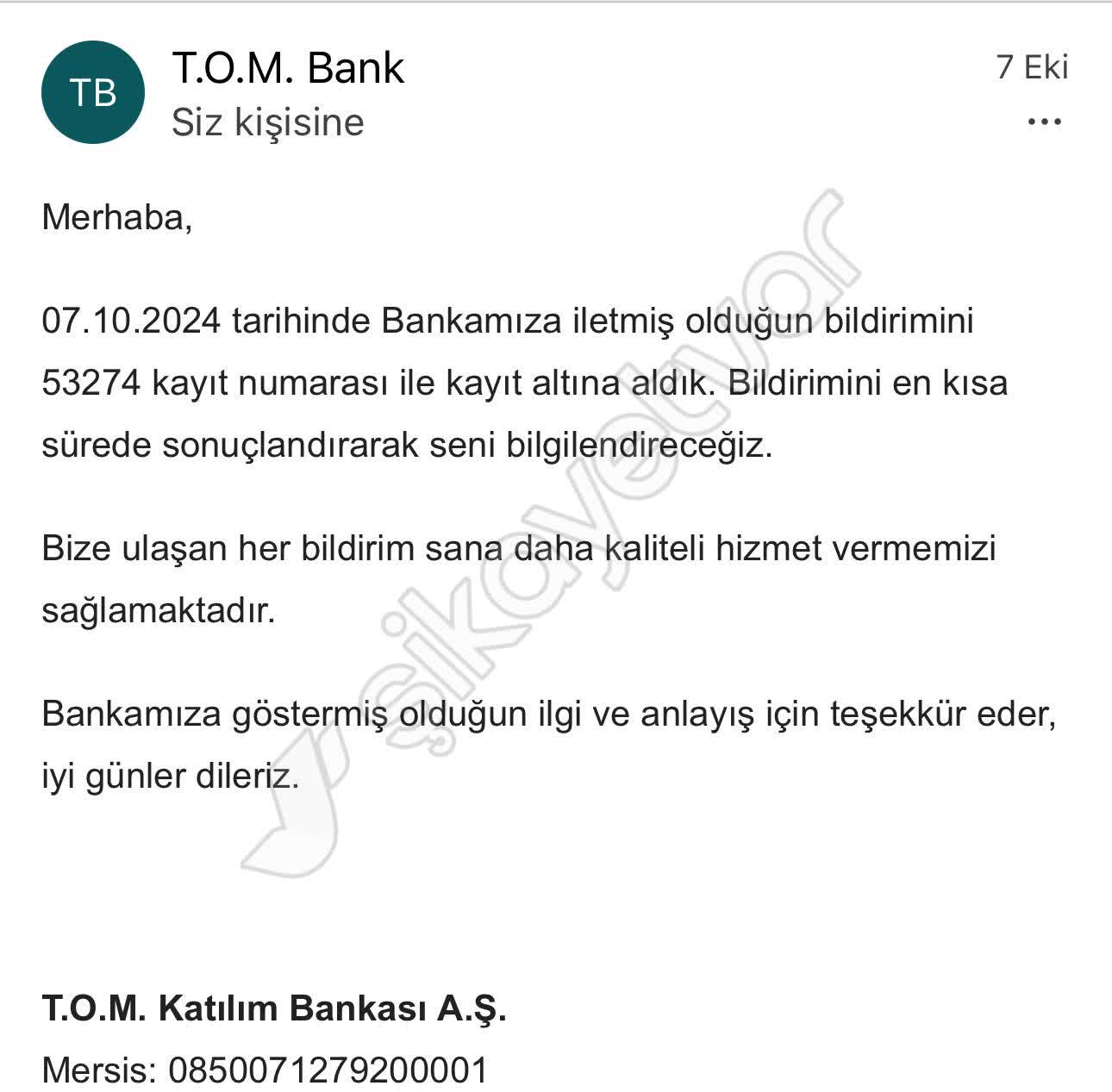 Hadi - TOMBANK Tom Bank'ta Sim Kart Blokajı Sorunu - Şikayetvar