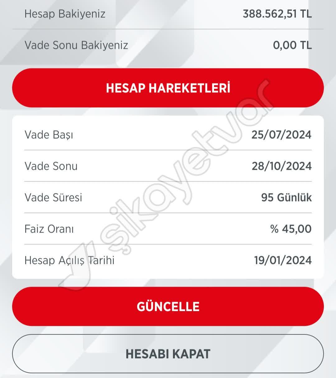 Ziraat Bankası Vadeli Hesapta Faiz Ve Bakiye Sorunu - Şikayetvar