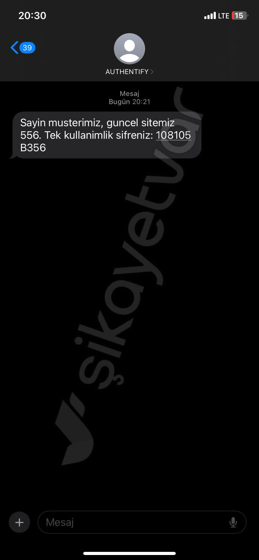 Authentify Sürekli Gelen Kod Mesajları Hakkında Acil Yardım Talebi - Şikayetvar