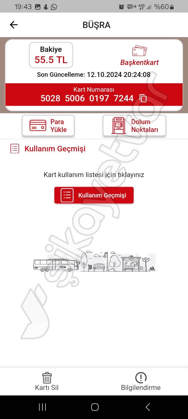 EGO Genel Müdürlüğü EGO Kartı Bakiye Sorunu Mağduriyeti - Şikayetvar