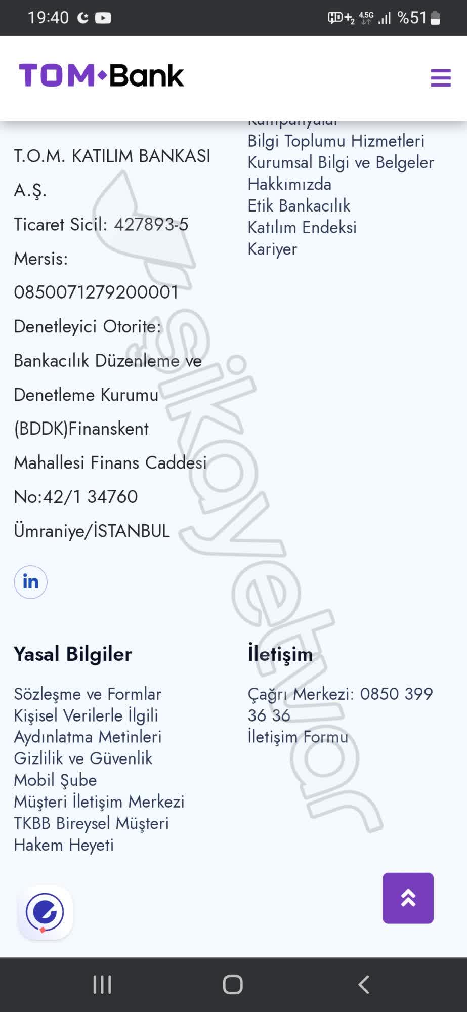 Hadi - TOMBANK Tom Bank'ta Para Yatırma Sorunu - Şikayetvar