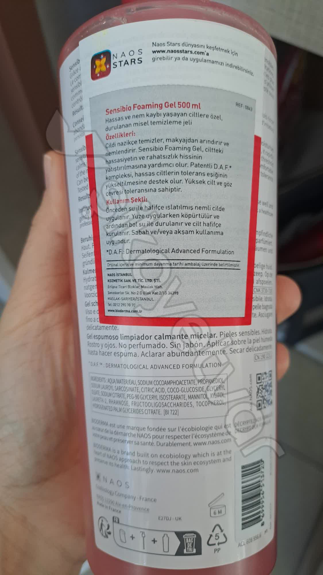 Bioderma Yüz Yıkama Jelinde Naos Star QR Kodu Eksikliği - Şikayetvar