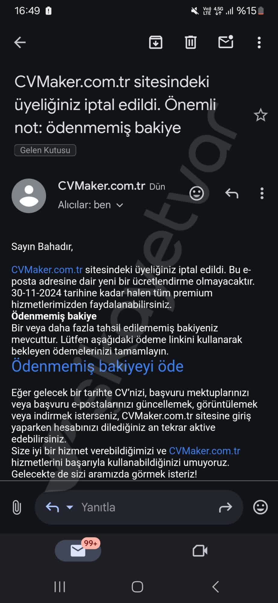 CVmaker Beklenmedik Abonelik Ücreti Şoku: CV Maker Deneyimim - Şikayetvar