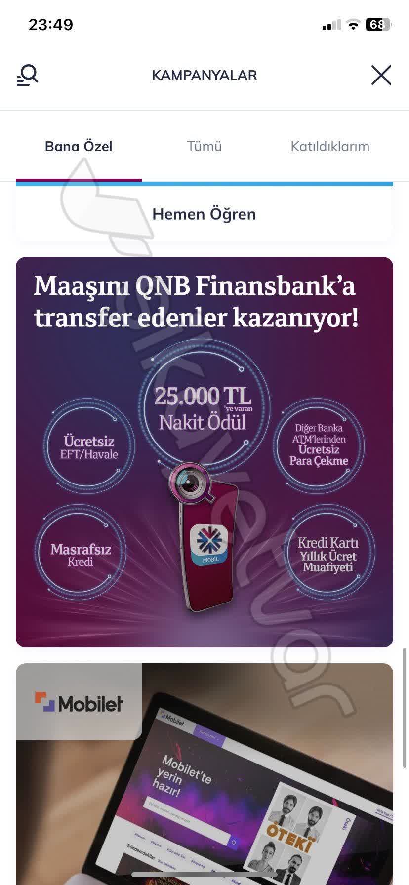 QNB Türkiye QNB Finansbank Kampanya Eşitsizliği - Şikayetvar
