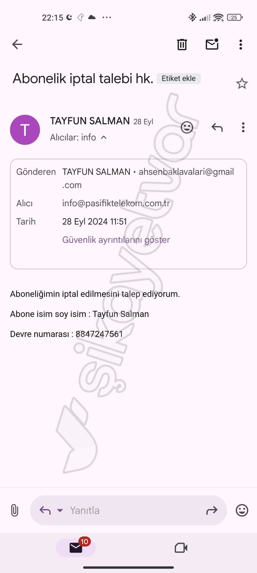 Pasifik Telekom İnternet Aboneliği İptal Sorunu Ve Fatura Şoku - Şikayetvar