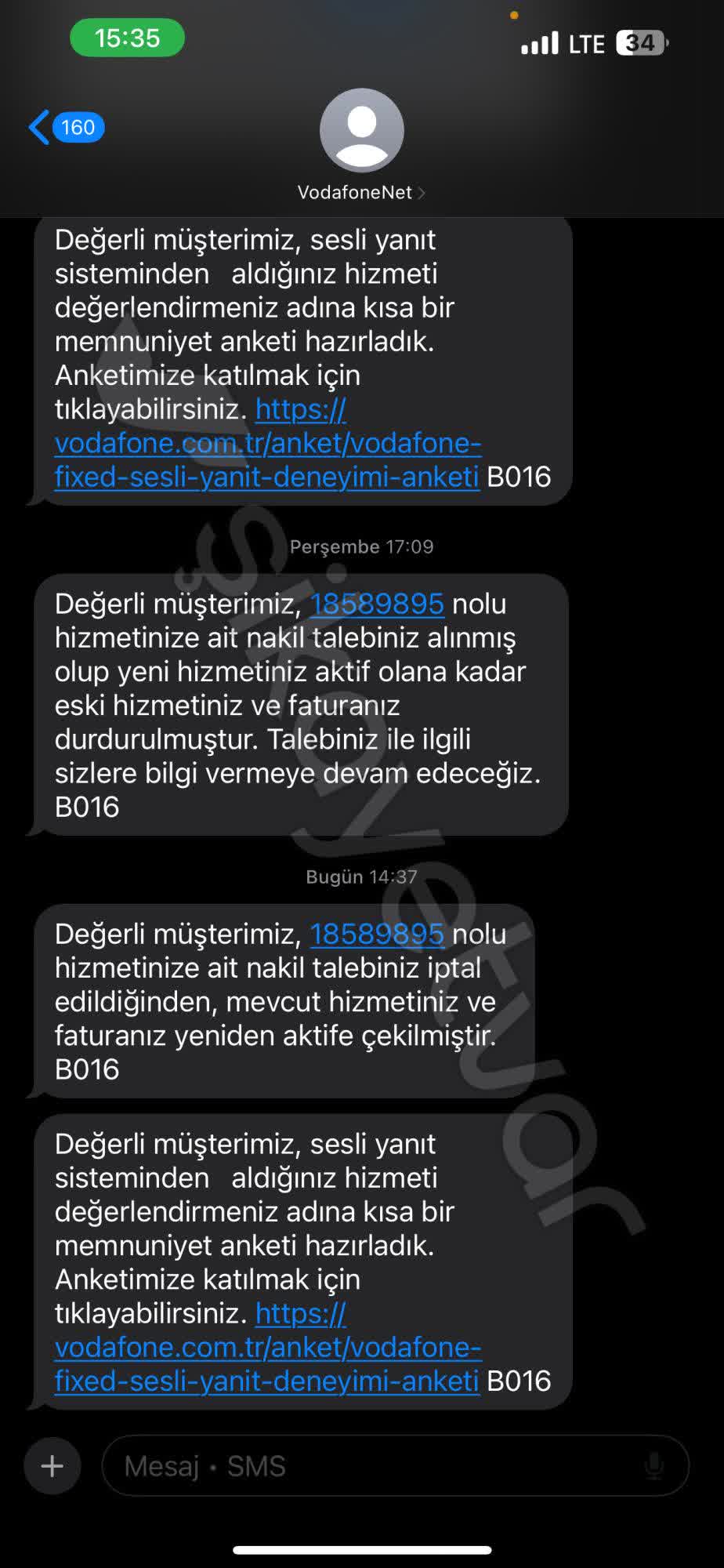 Vodafone Net Nakil İşlemi Kaosu Ve İletişim Sorunları - Şikayetvar