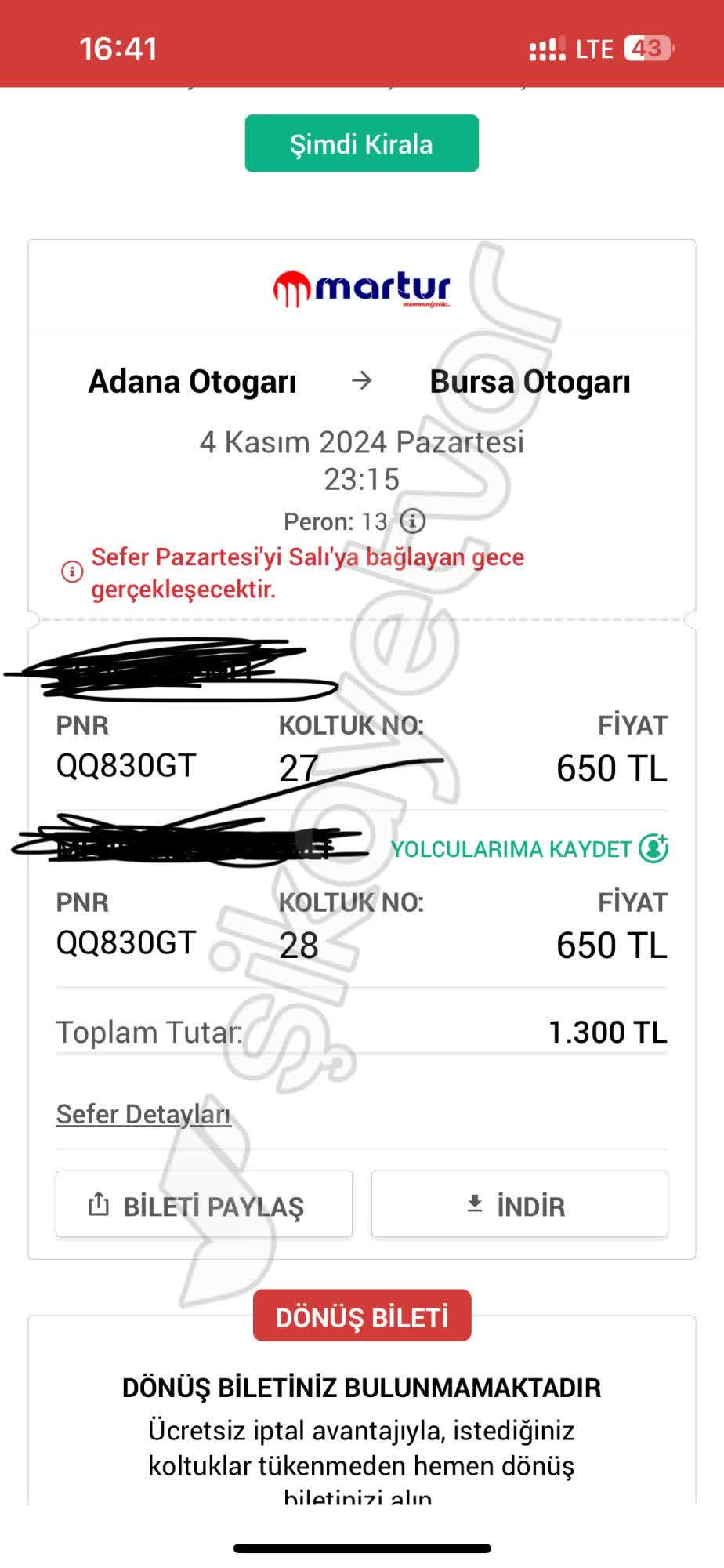 Martur Turizm: Gecikmeler Ve Yolcu Memnuniyetsizliği - Şikayetvar