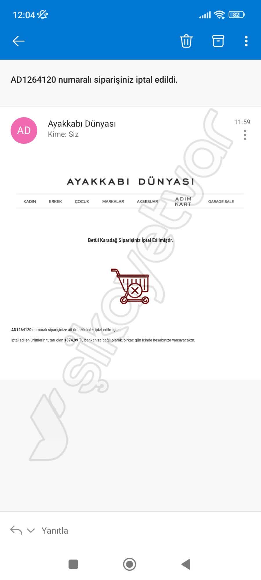 Stokta Var Gözüken Ürün İptal Edildi, Param Kullanılıyor! - Şikayetvar