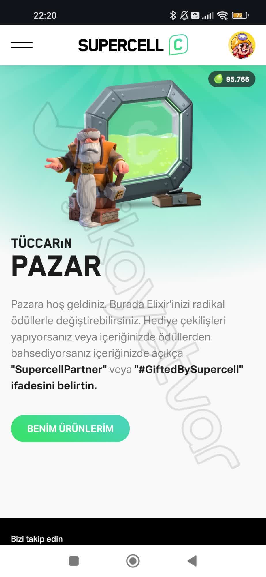Supercell Creator Dükkanında Ürün Eksikliği - Şikayetvar