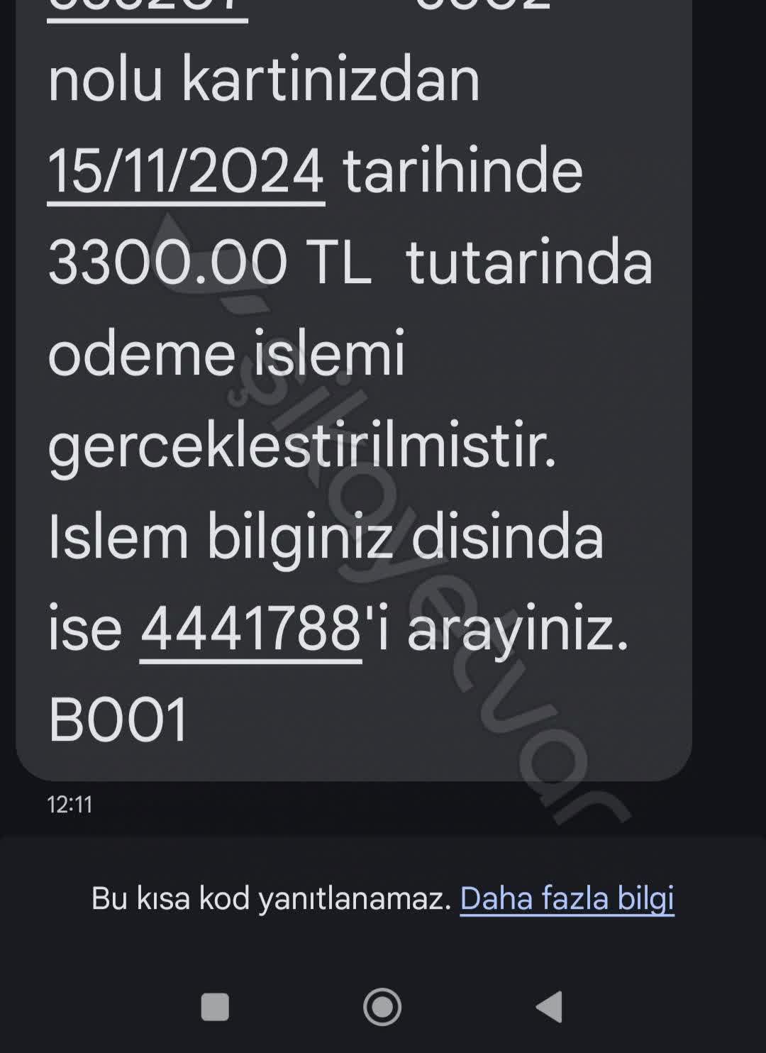 PTT Bank Bana Ait Olmayan Karttan Sürekli Gelen İşlem Mesajları - Şikayetvar