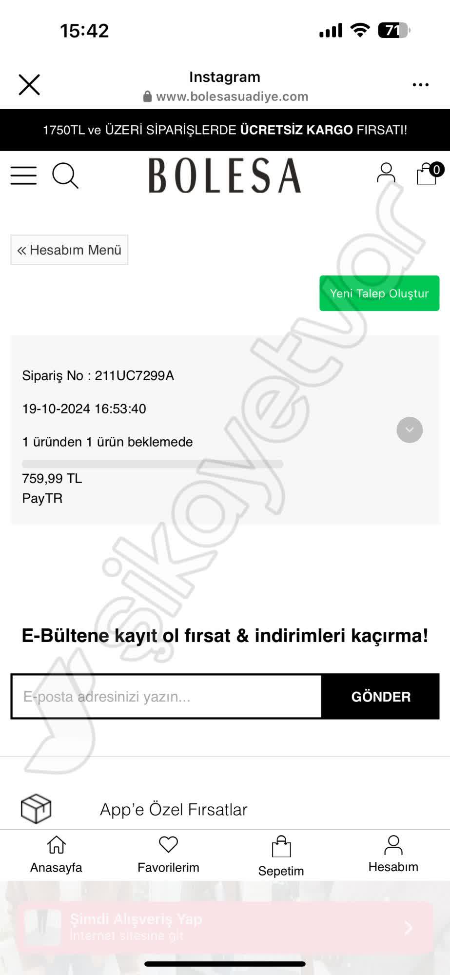 Bolesa Suadiye İade Süreci Kabusu - Şikayetvar