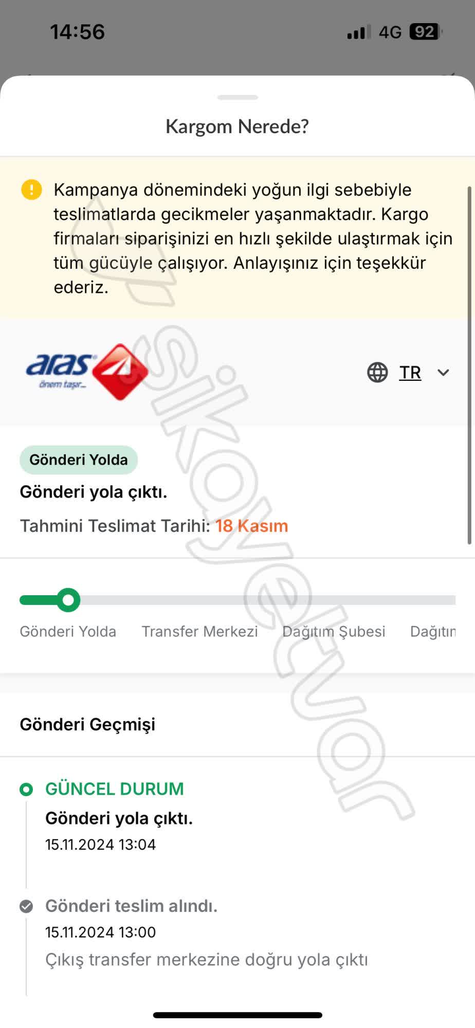Çözüldü: Aras Kargo Kargom Nerede İzmir Poligon Şube Ulaşılmaz - Şikayetvar