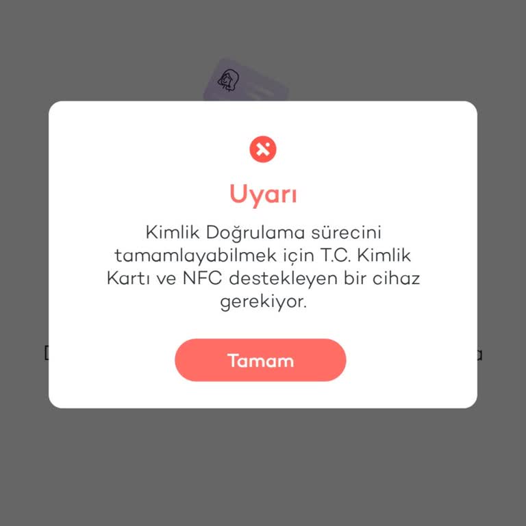 Tosla T. C. Kimlik Ve NFC Destekleyen Bir Cihaz Gerektiriyor Uyarısı ...