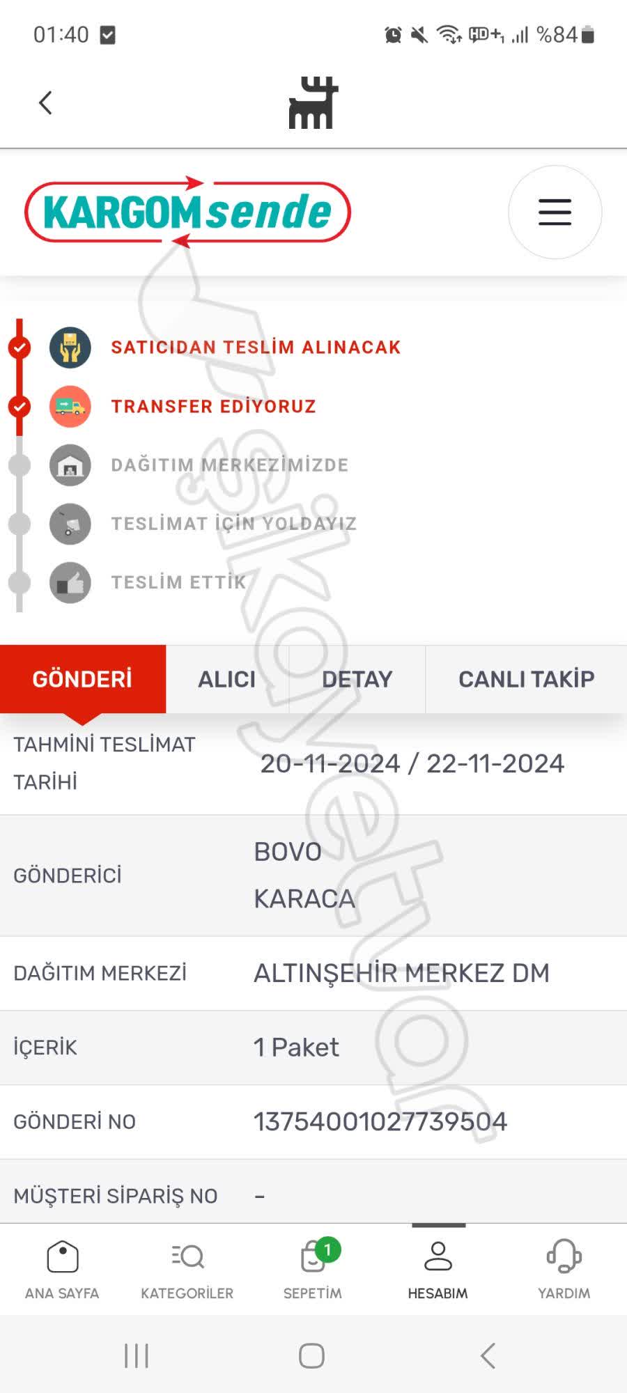 KARGOMsende Kargom Nerede? Üç Gündür Bekliyorum! - Şikayetvar