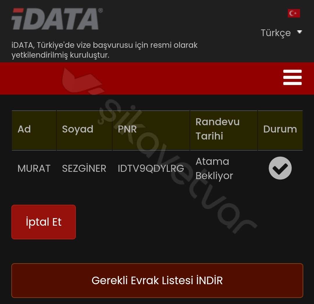 iData Almanya Vize Randevu Belirsizliği - Şikayetvar