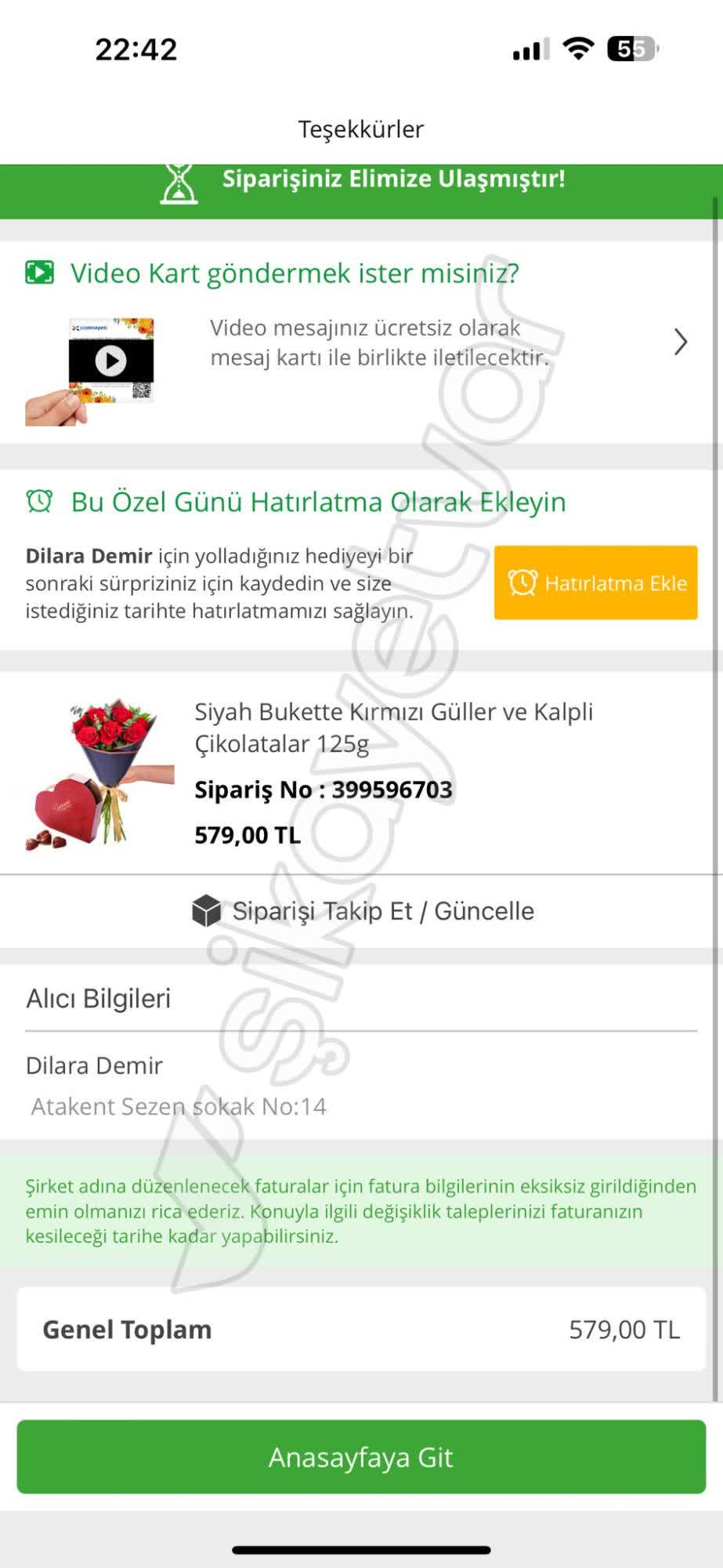 ÇiçekSepeti Öğretmenler Günü Siparişinde Eksik Ve İletişim Sorunu ...