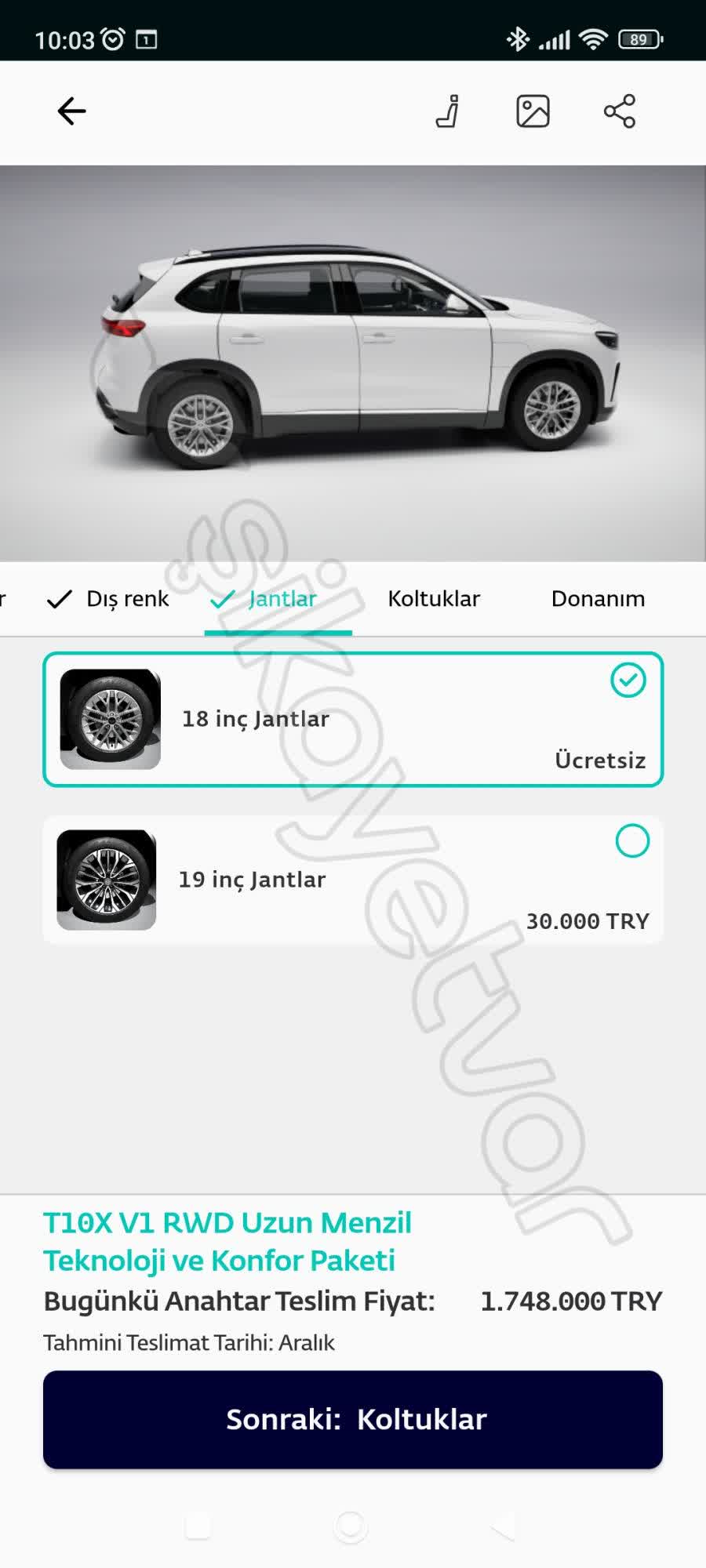 Togg T10X Model Otomobilde Sözde Teslimat Ve Jant Krizi - Şikayetvar