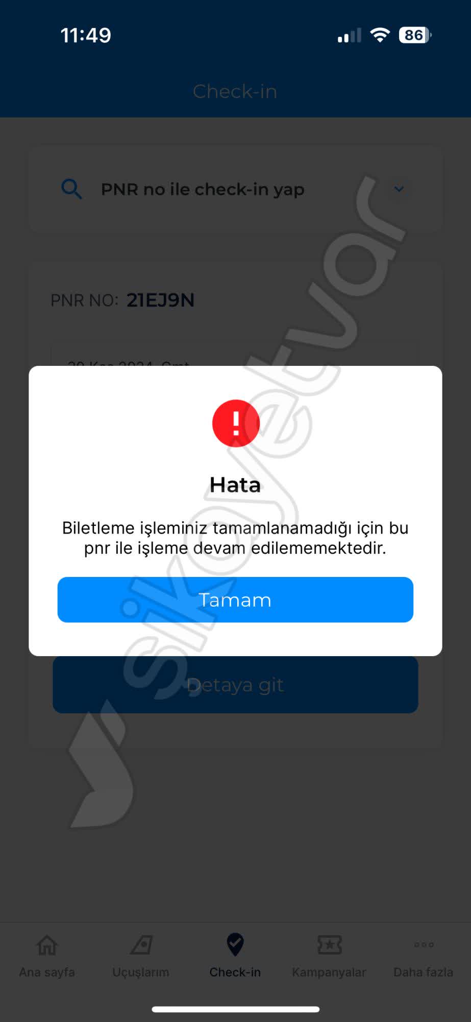 AJet Check-in Sorunu Ve Ek Ücret Talebi - Şikayetvar