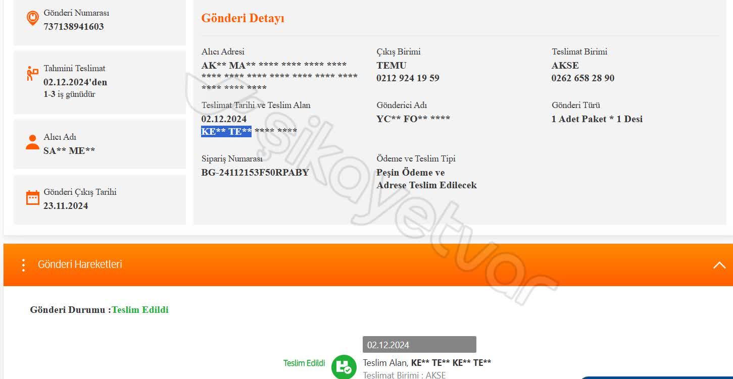 Çözüldü: DHL eCommerce Türkiye Teslim Edilmediği Halde Teslim Edildi ...