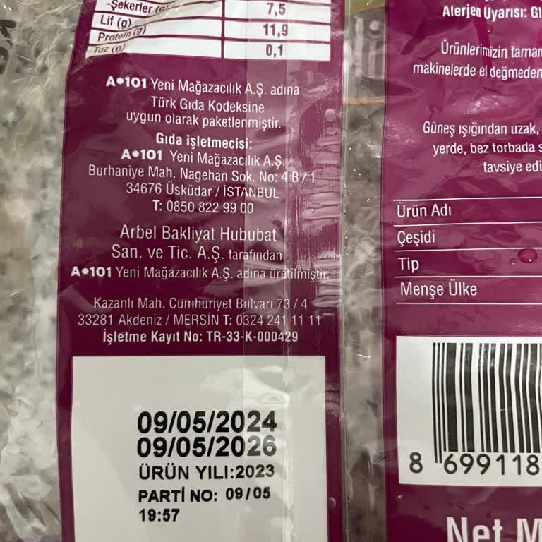 A101 Aşurelik Buğday Şikayetleri - Şikayetvar