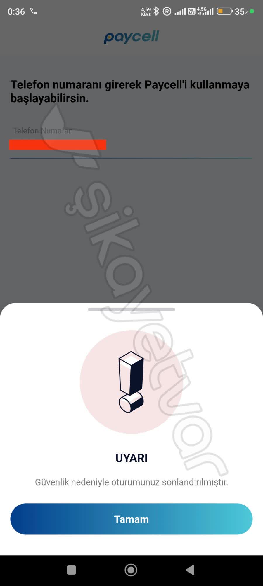 Paycell Oturum Sonlandırma Hatası Ve Bilgi Eksikliği - Şikayetvar