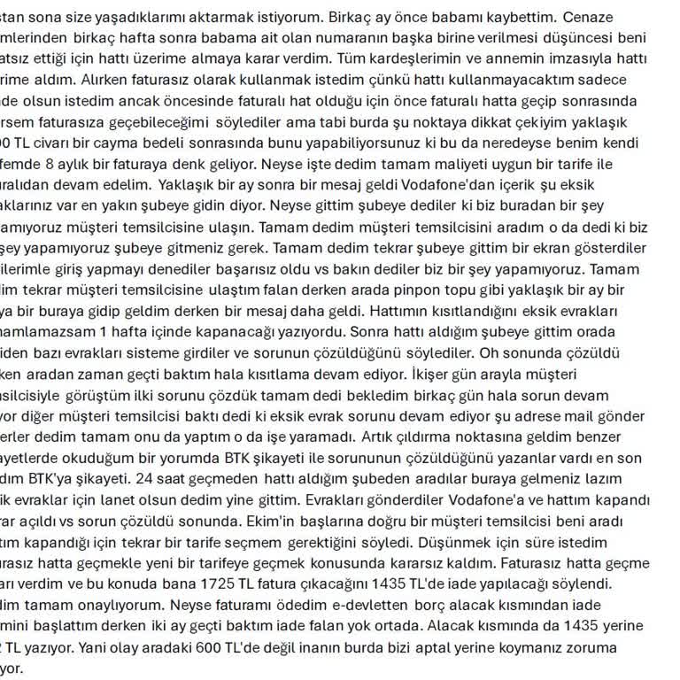 Vodafone Bilgim Dışında Tarifeye Geçiş Ve Sürekli Zam Mağduriyeti ...