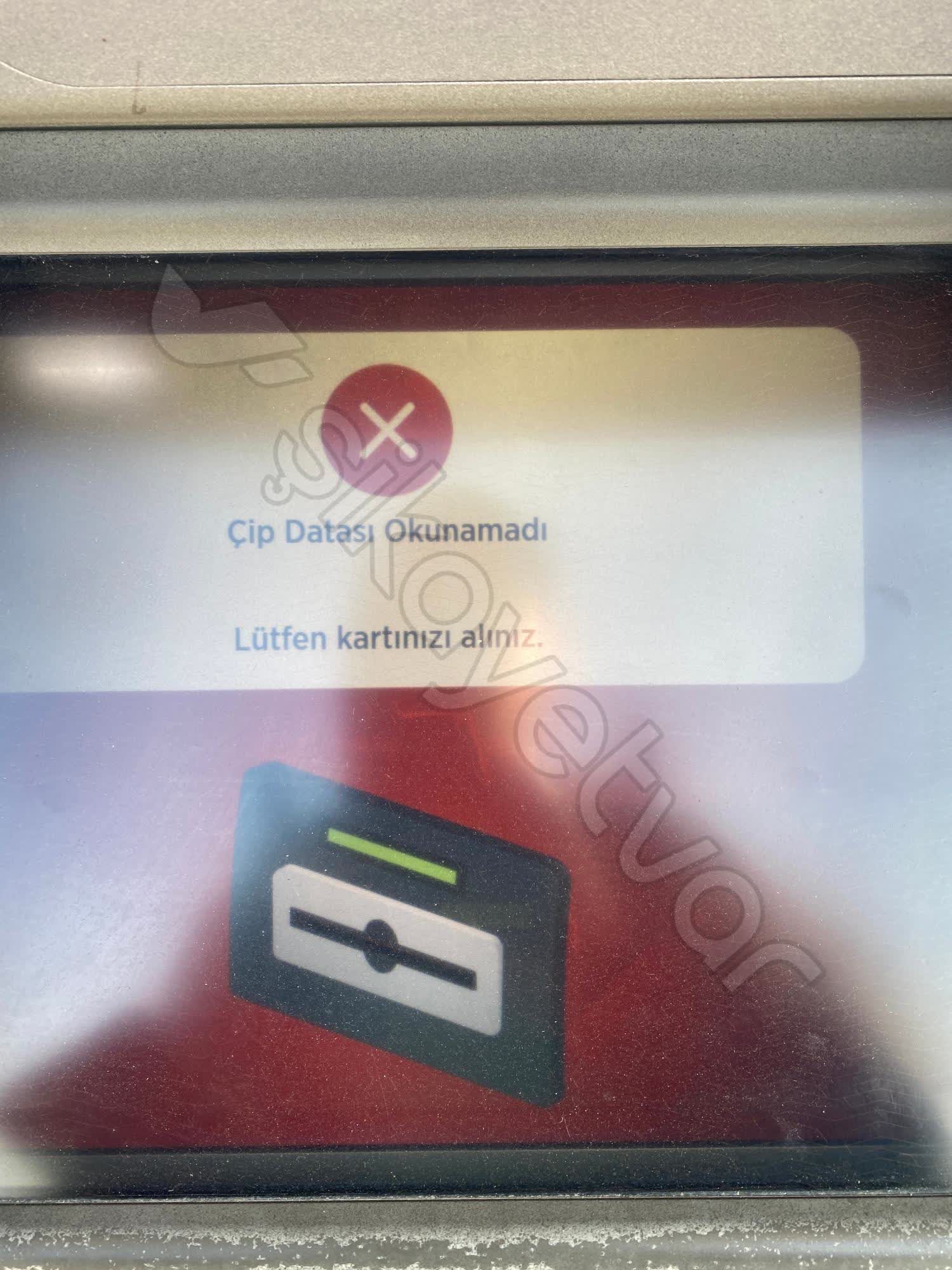 Türkiye'nin ATM Merkezi ATM'de Çip Okuma Sorunu - Şikayetvar