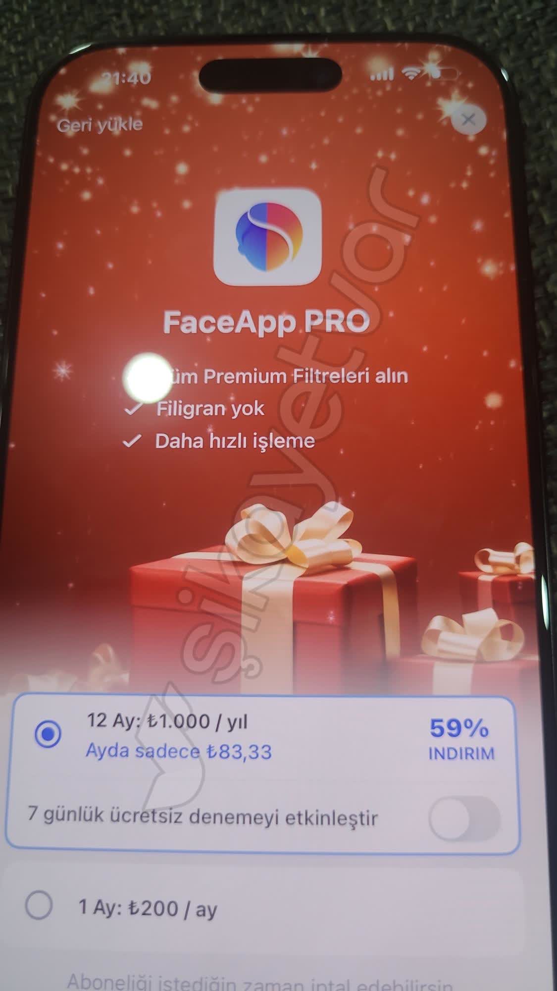 FaceApp Üyeliği Telefon Değişikliği Sonrası Kayboldu - Şikayetvar